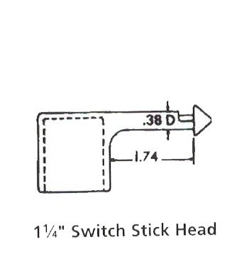 Chance H3046: Disconnect Stick – 1.25″ Switch Stick Head; Various ...